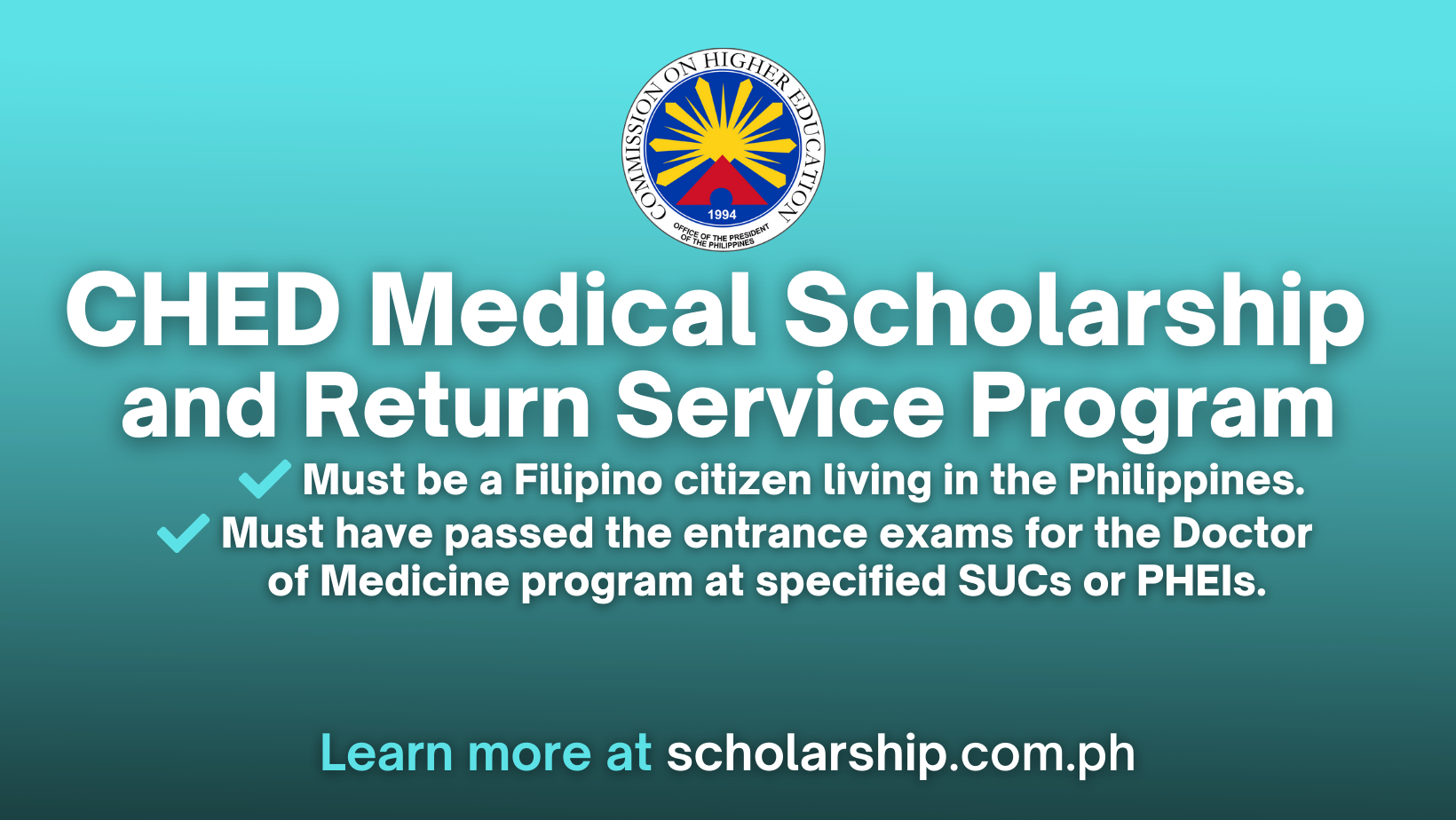 CHED Medical Scholarship and Return Service Program (CHED-MSRSP) Online ...